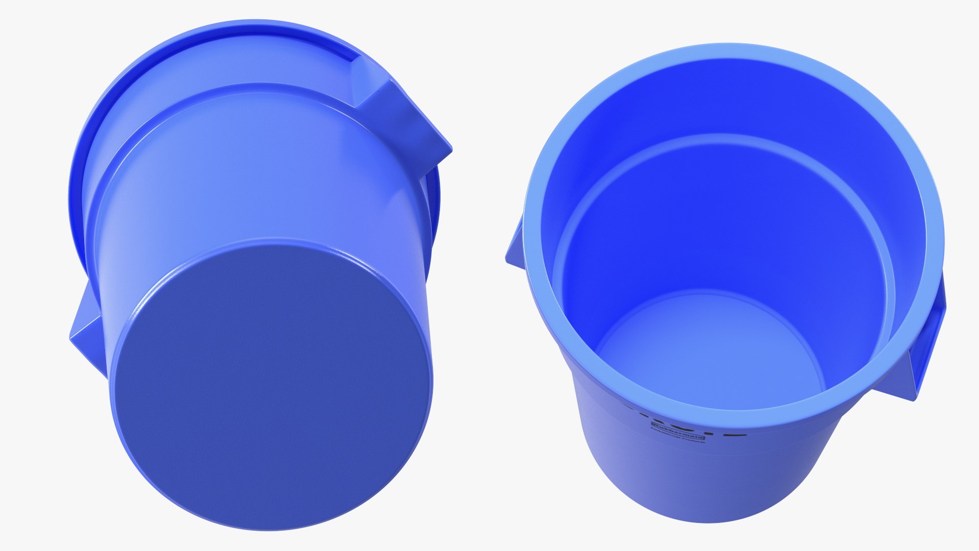 3D Rubbermaid Brute Blue Round Trash Can Model - TurboSquid 2148969