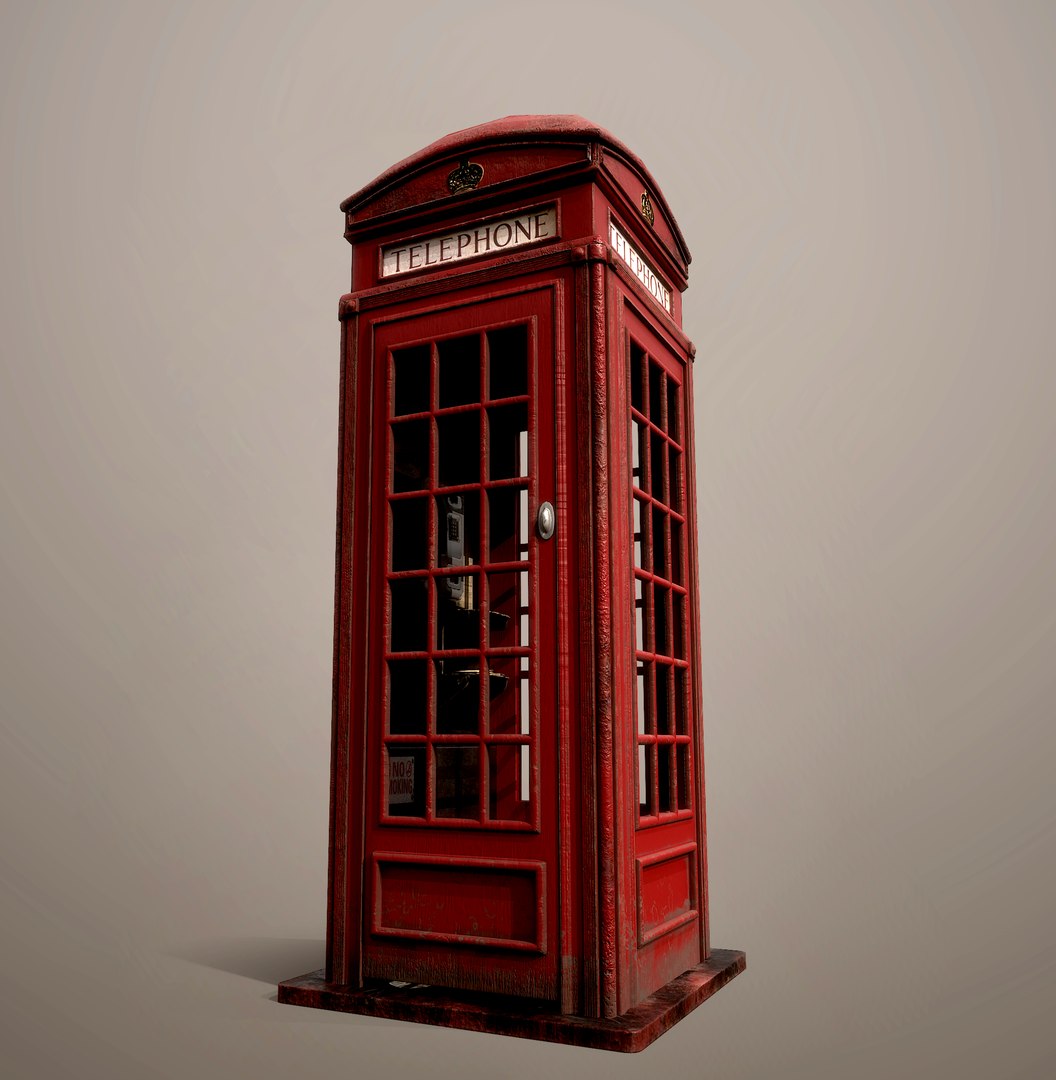 3D Red telephone box - TurboSquid 1872980