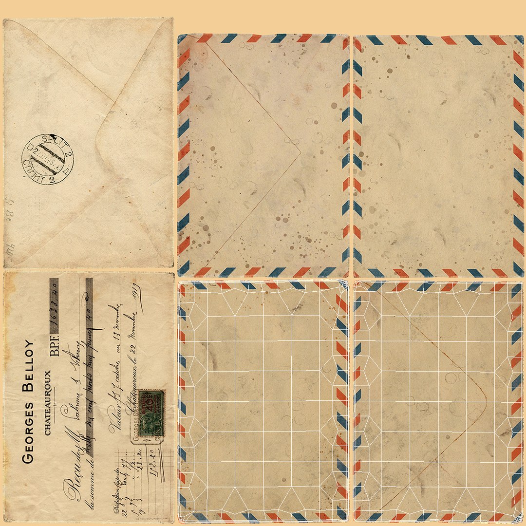 Old Paper Envelope 3D model - TurboSquid 1943750