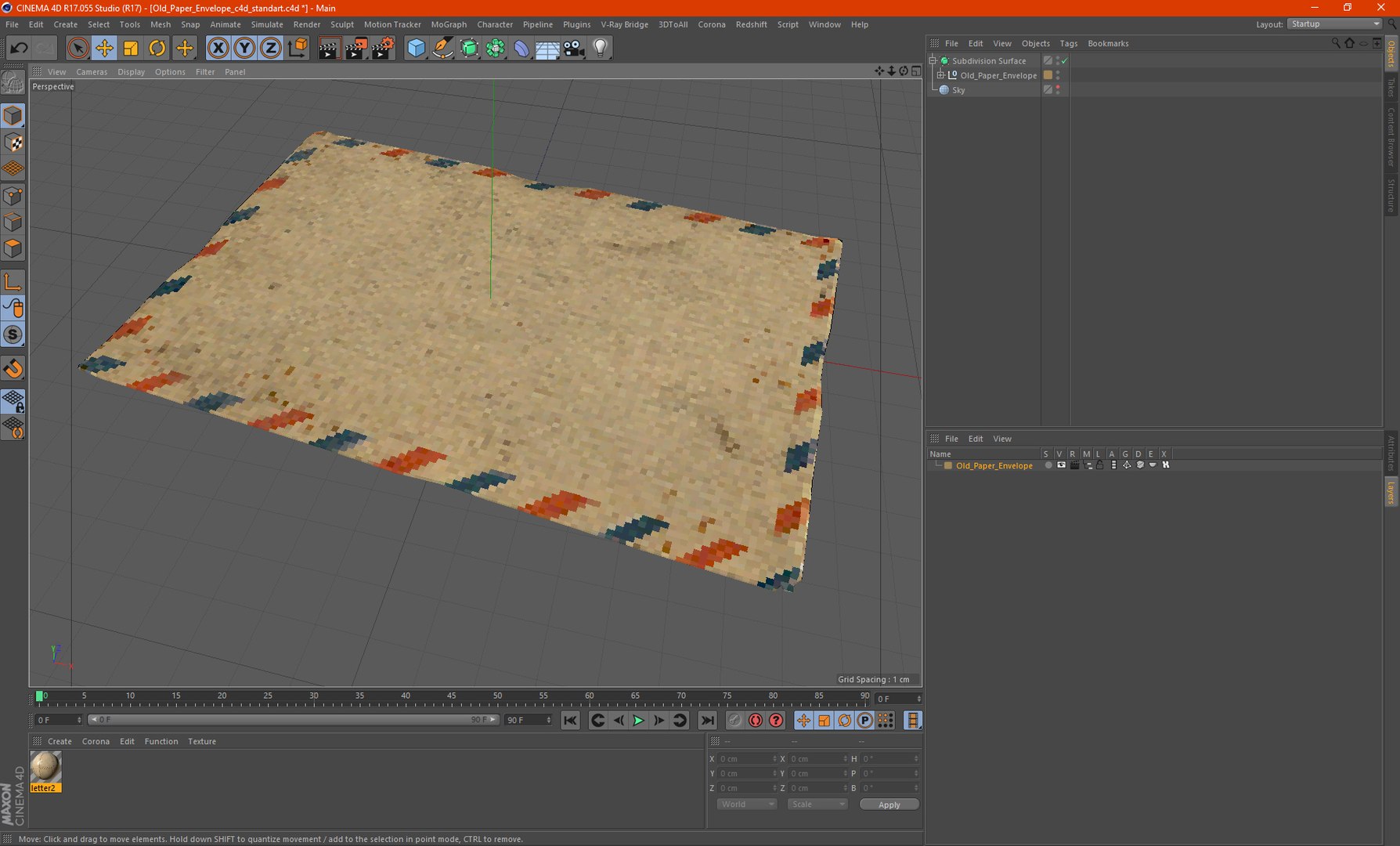 Old Paper Envelope 3D model - TurboSquid 1943750