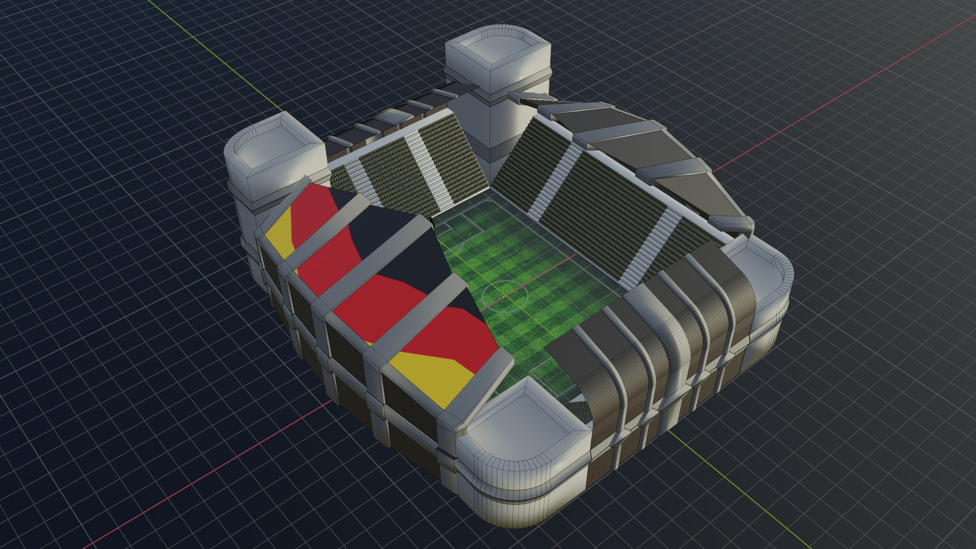 Football Stadium - German 3D Model - TurboSquid 1882090