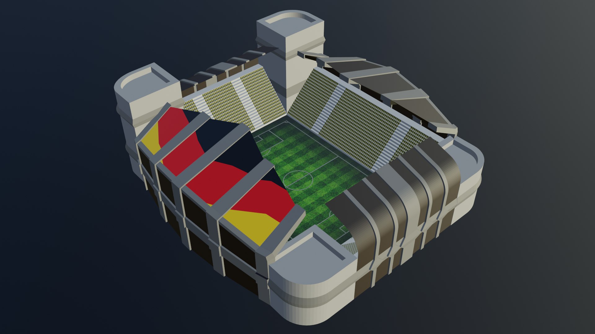 Football Stadium - German 3D Model - TurboSquid 1882090