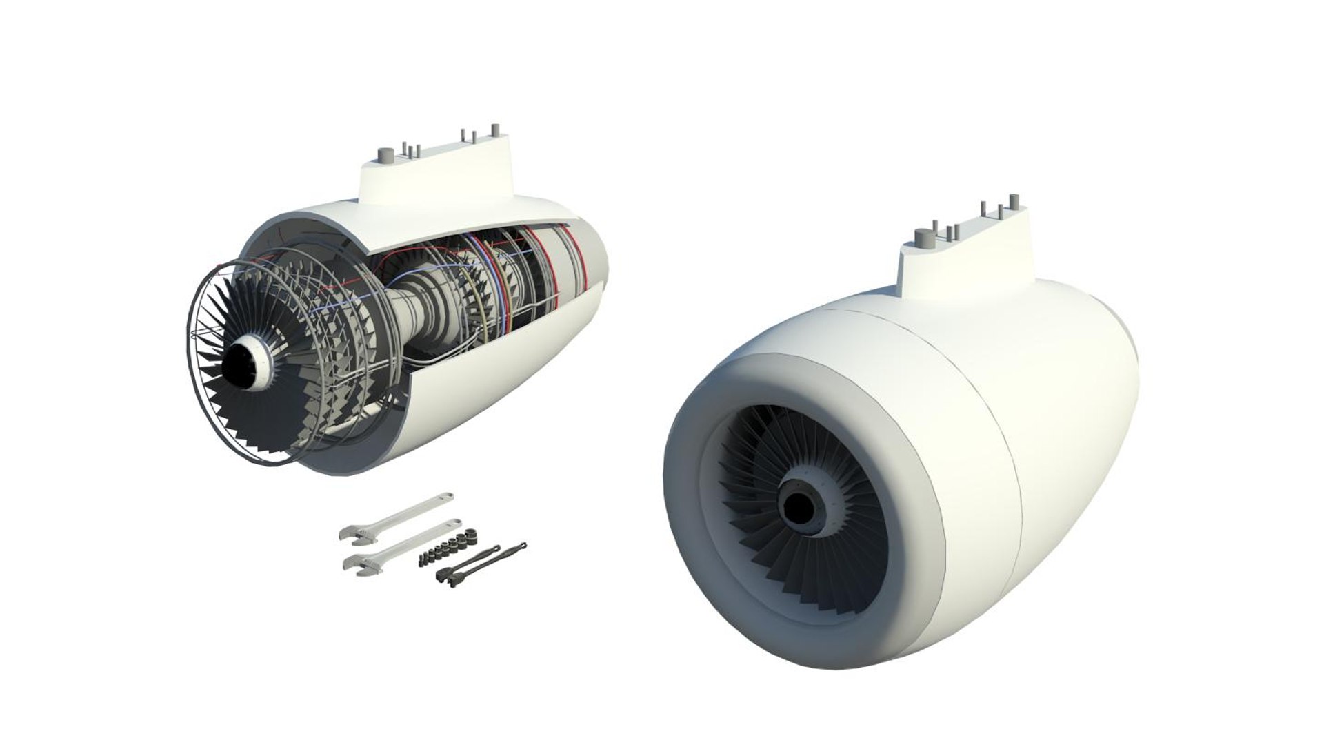 3D Model Jet Engine - TurboSquid 1201069