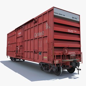 3d Model Railway Grain Car Cargo Train