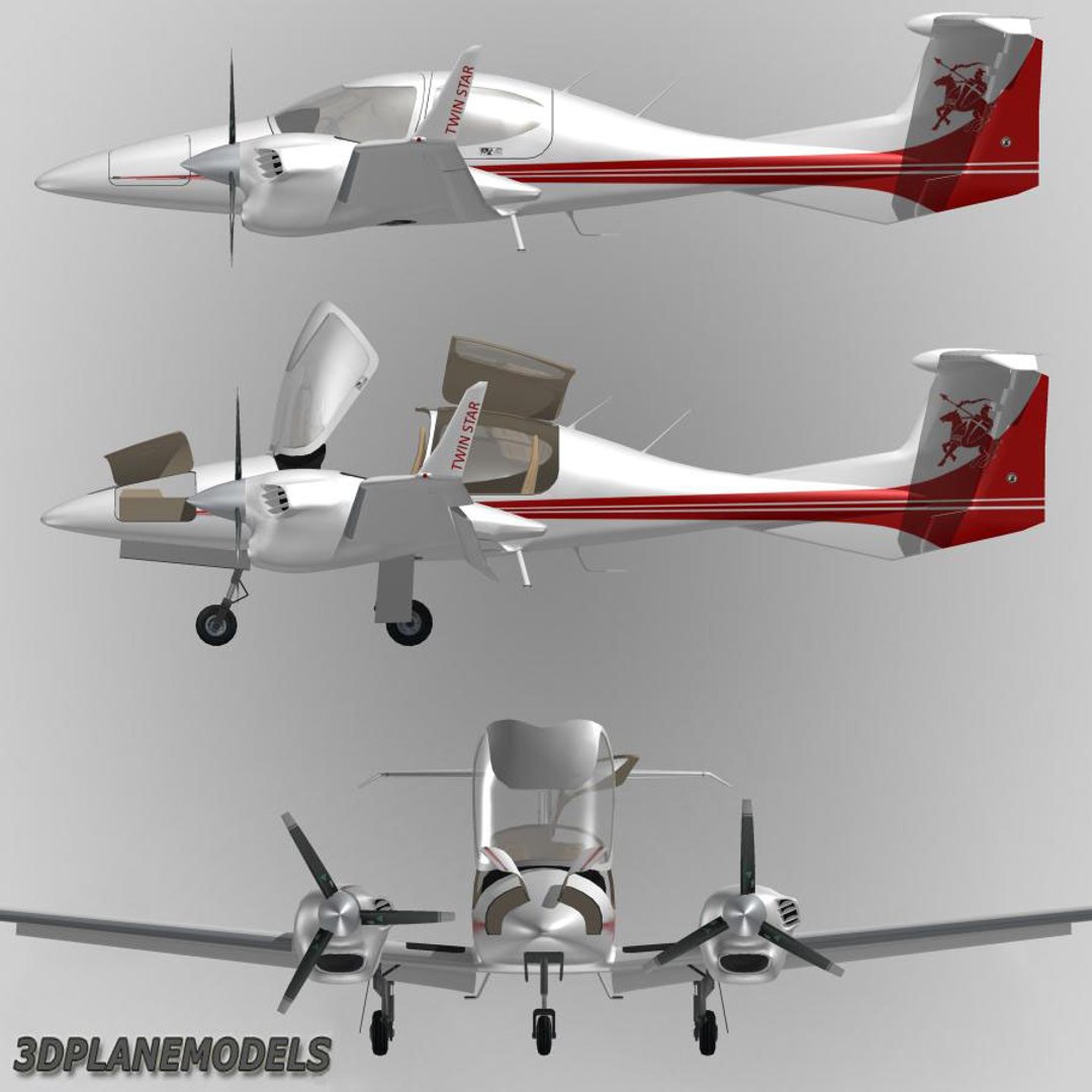 3d Diamond Da42 Twin Star Model