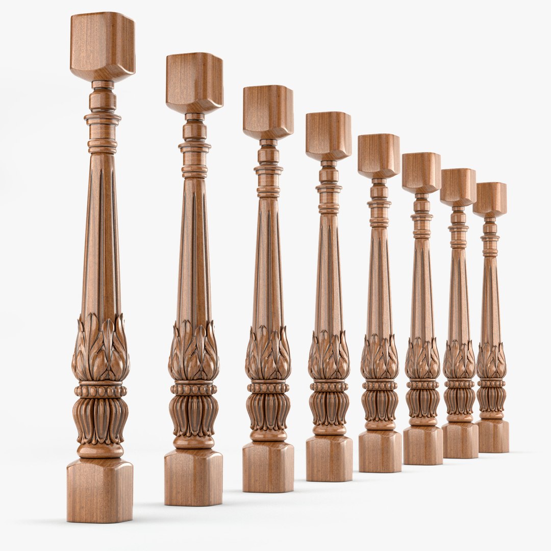 3D Decorative Baluster B004 - TurboSquid 1597620