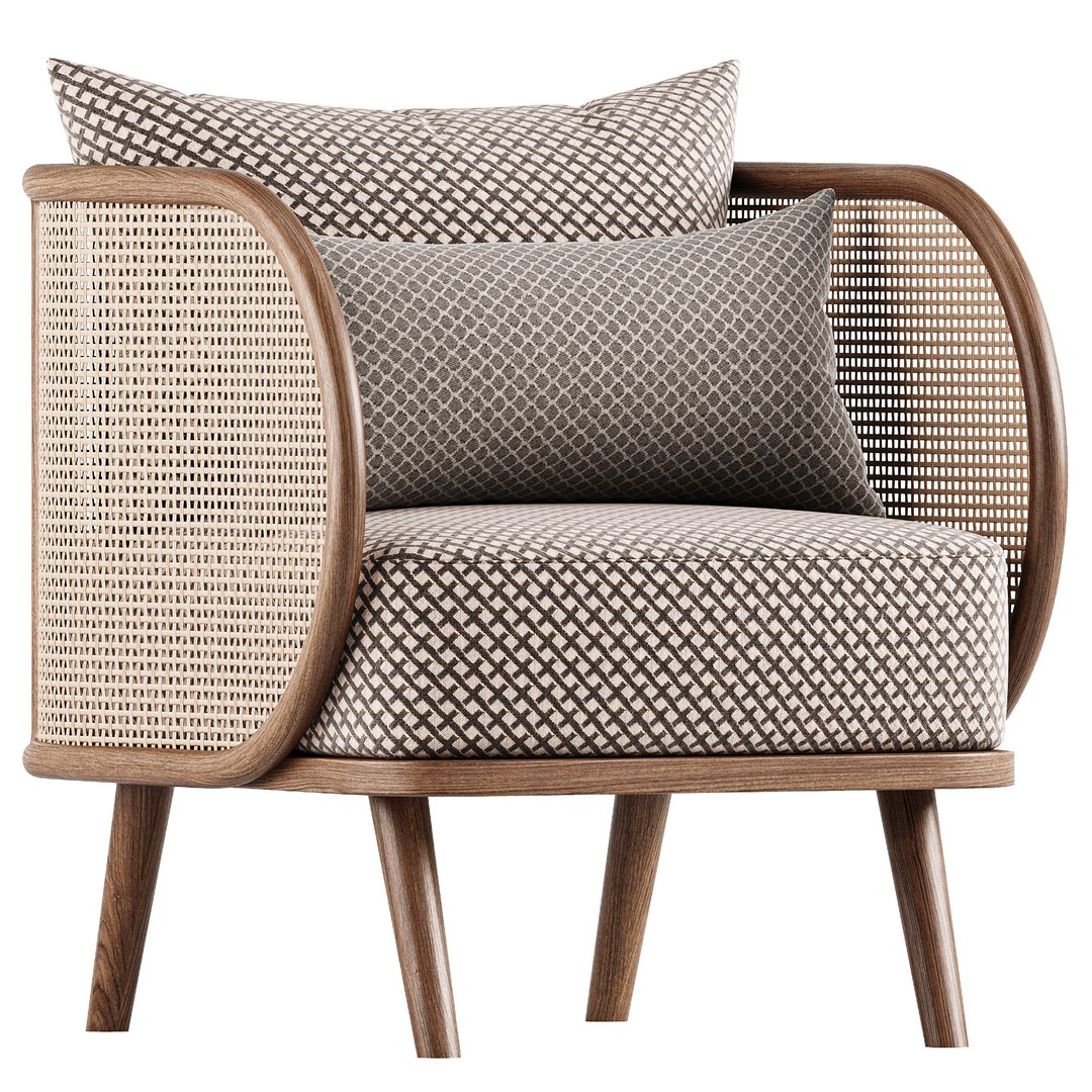 3D model Carry rattan dining chair IK12 by Bpoint Design - TurboSquid ...