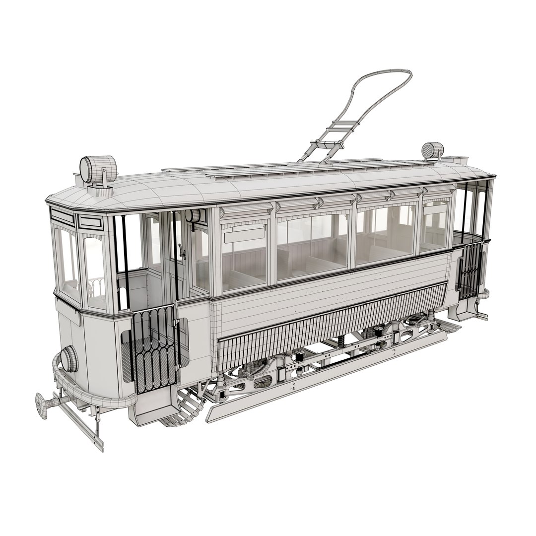 Vintage Tram 3D - TurboSquid 2294131