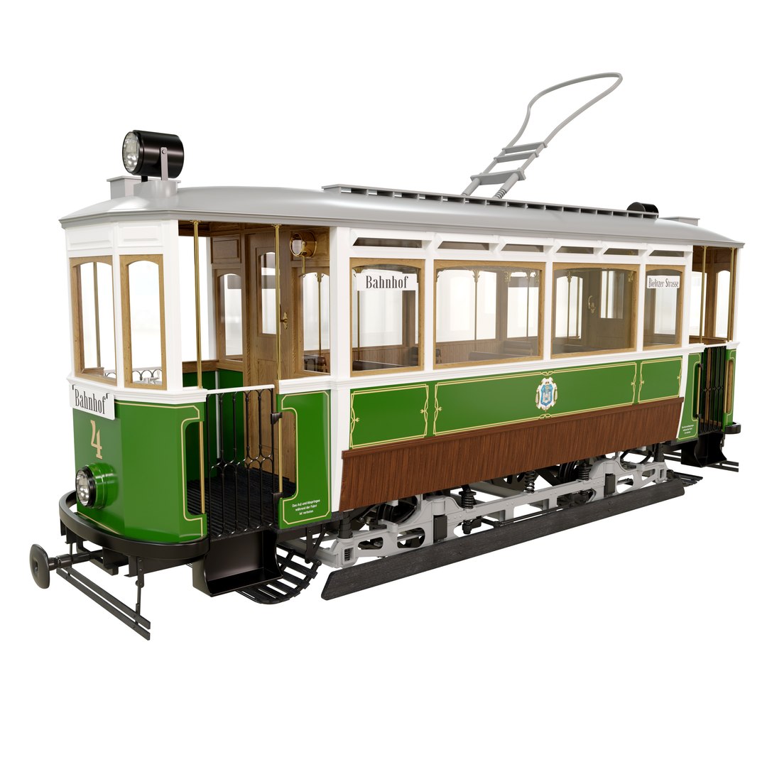 Vintage Tram 3D - TurboSquid 2294131