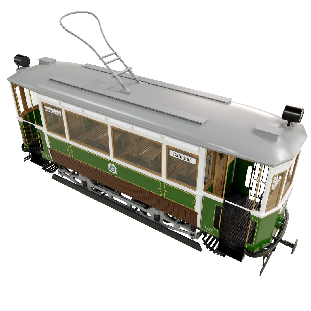 Vintage Tram 3D - TurboSquid 2294131