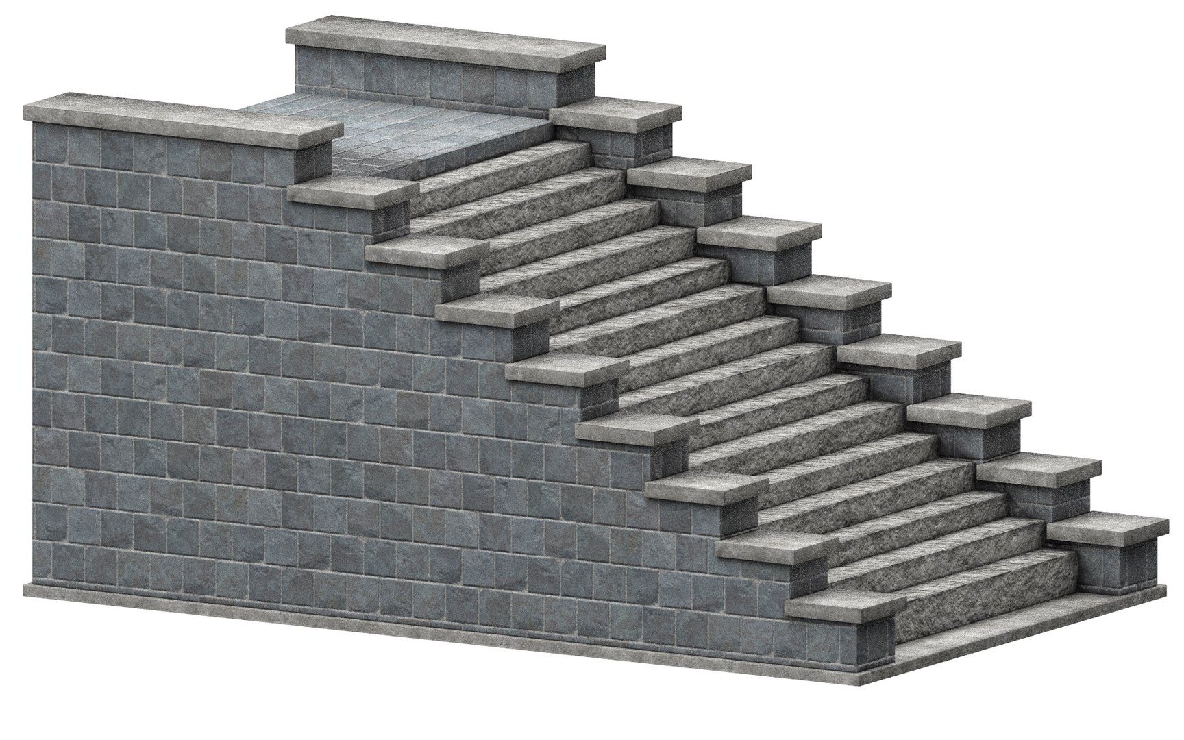 3D Stone Stairs - TurboSquid 1542465