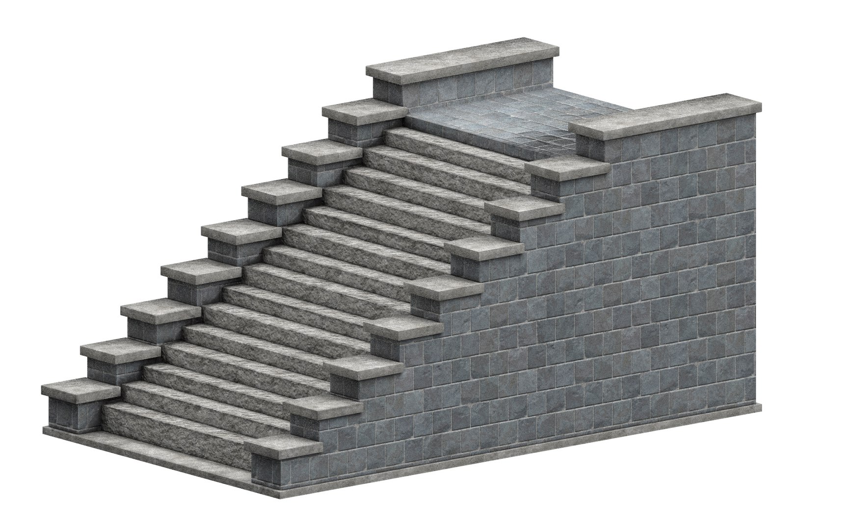 3D Stone Stairs - TurboSquid 1542465