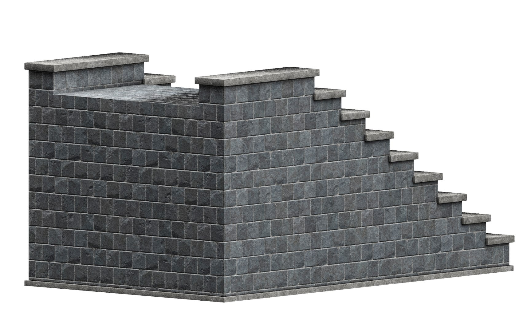 3D Stone Stairs - TurboSquid 1542465