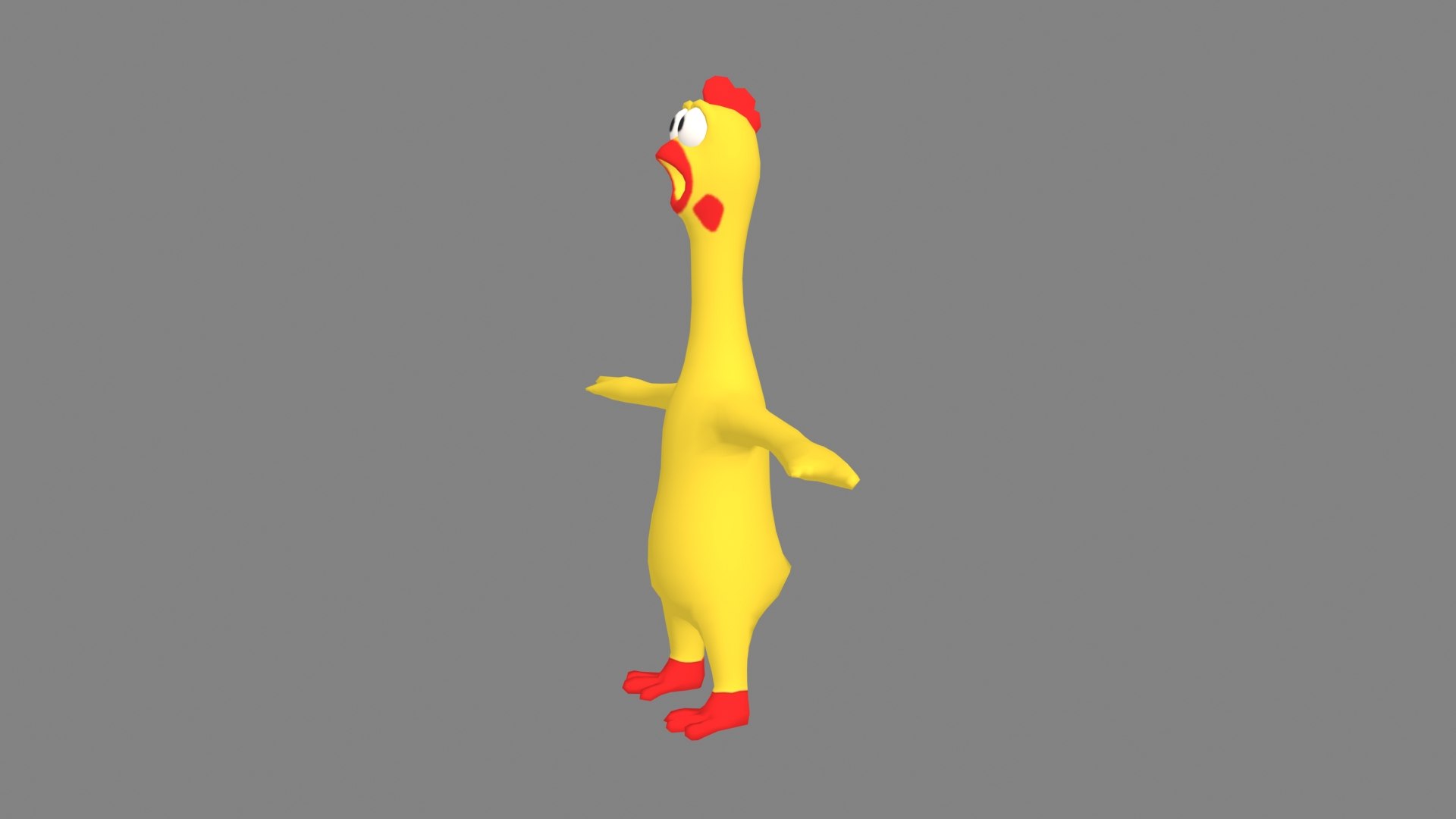 Cartoon Screaming Chicken Toy - Prank Props Model - TurboSquid 1741870