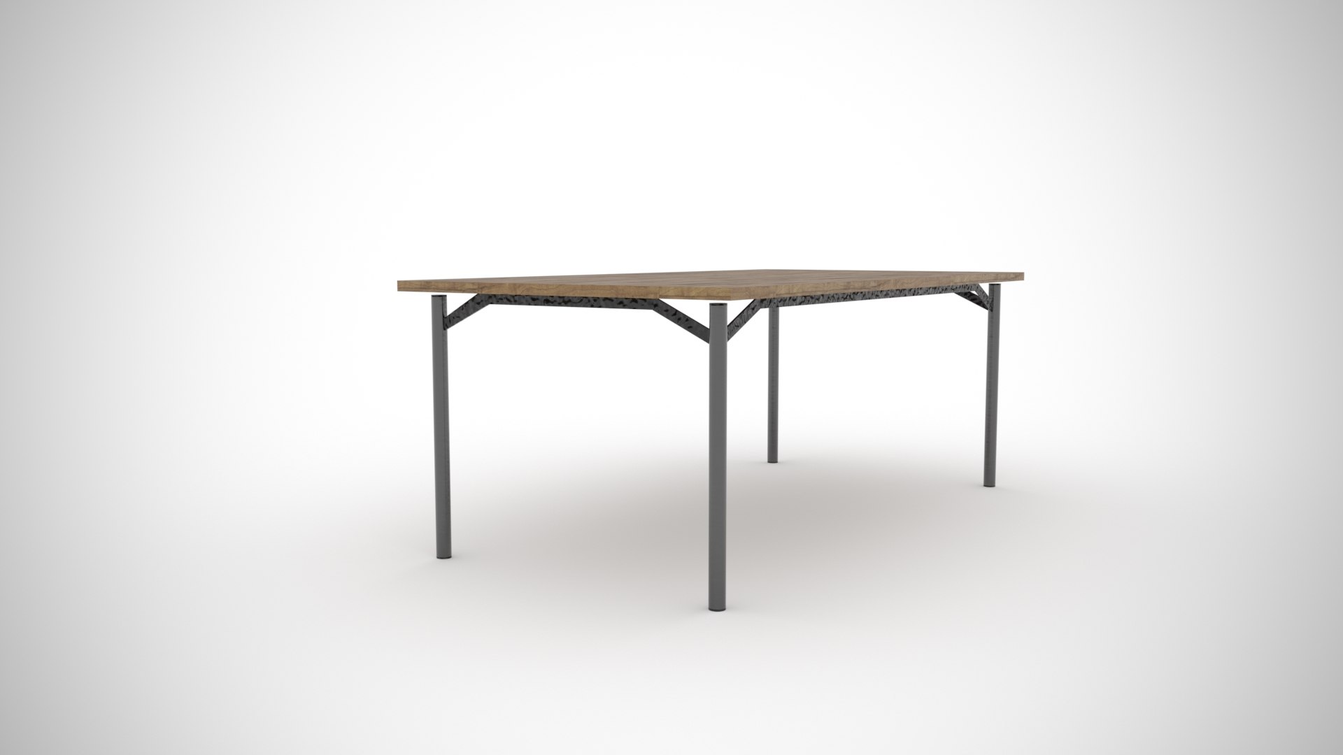 3D Wooden Table Low-poly Model - TurboSquid 2025847