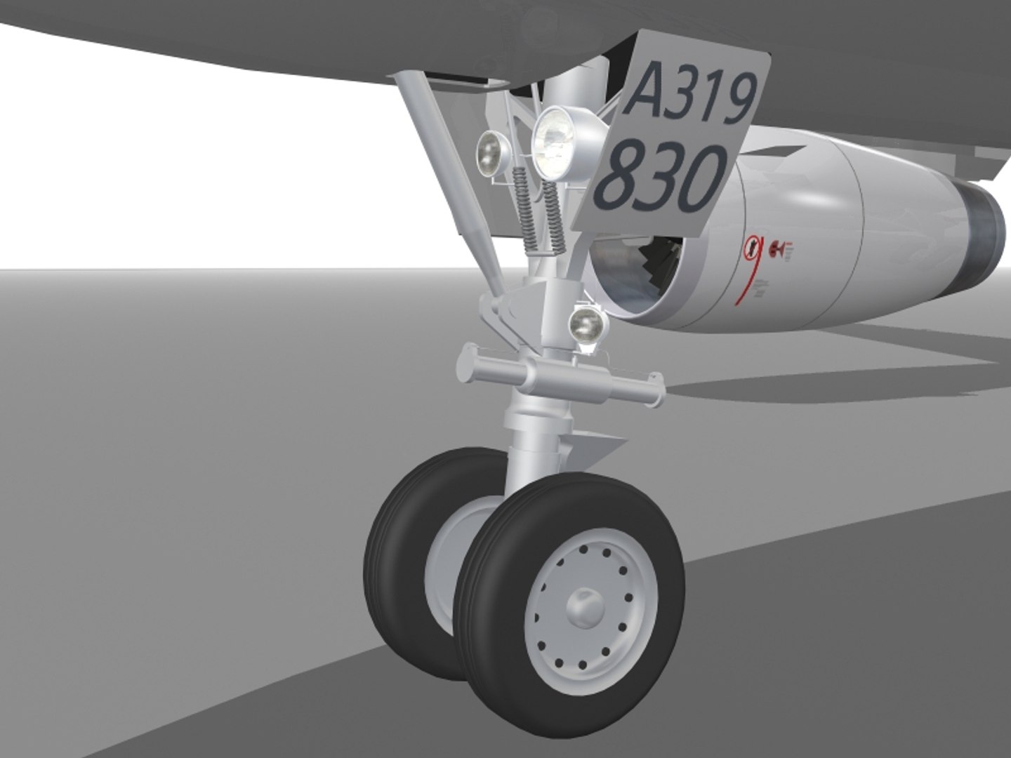 3d airbus a319 american airlines model