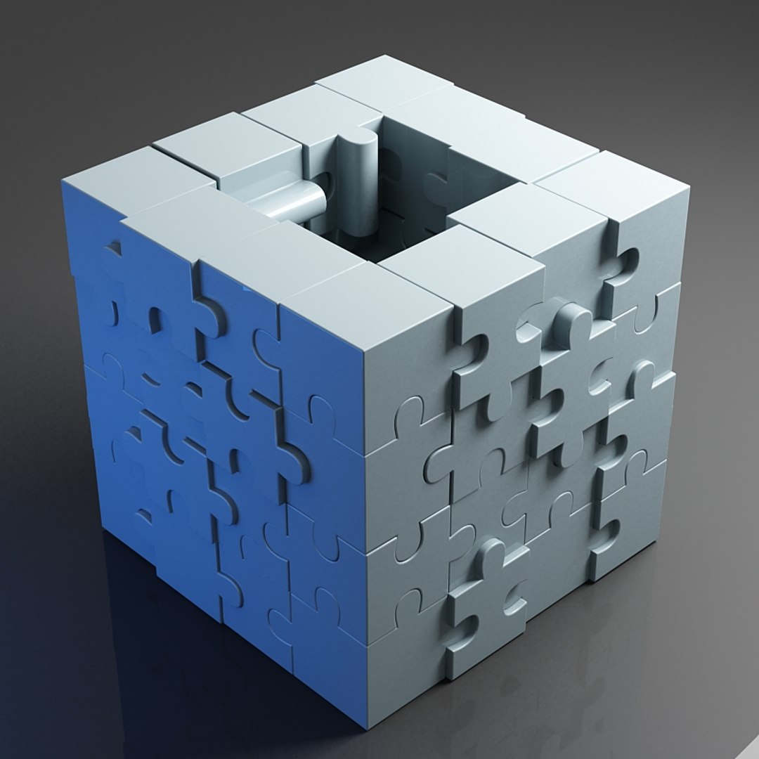 3d Model Jigsaw Puzzle Building Blocks
