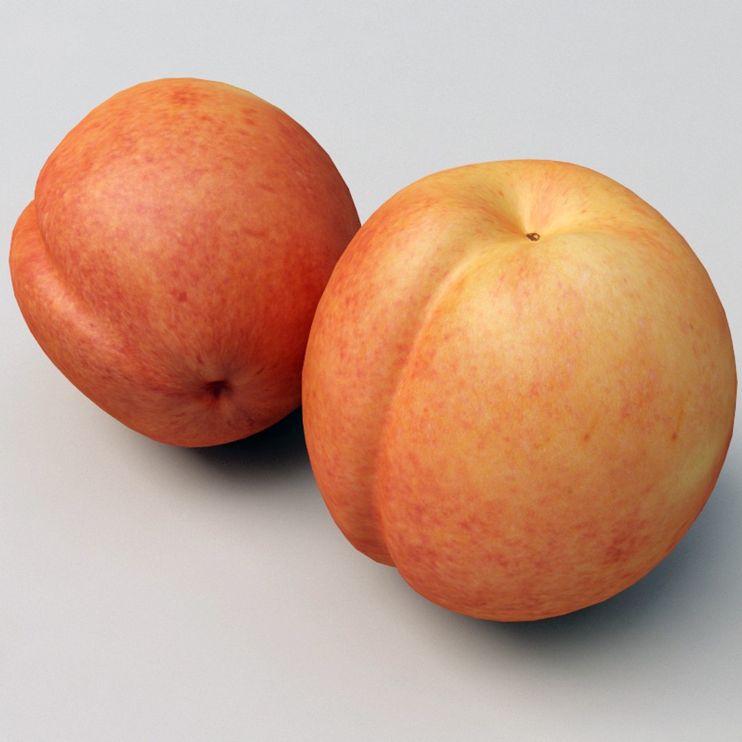 3d Model Peach Modelled