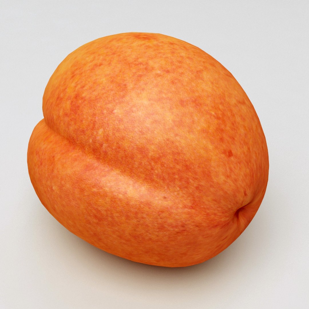 3d Model Peach Modelled