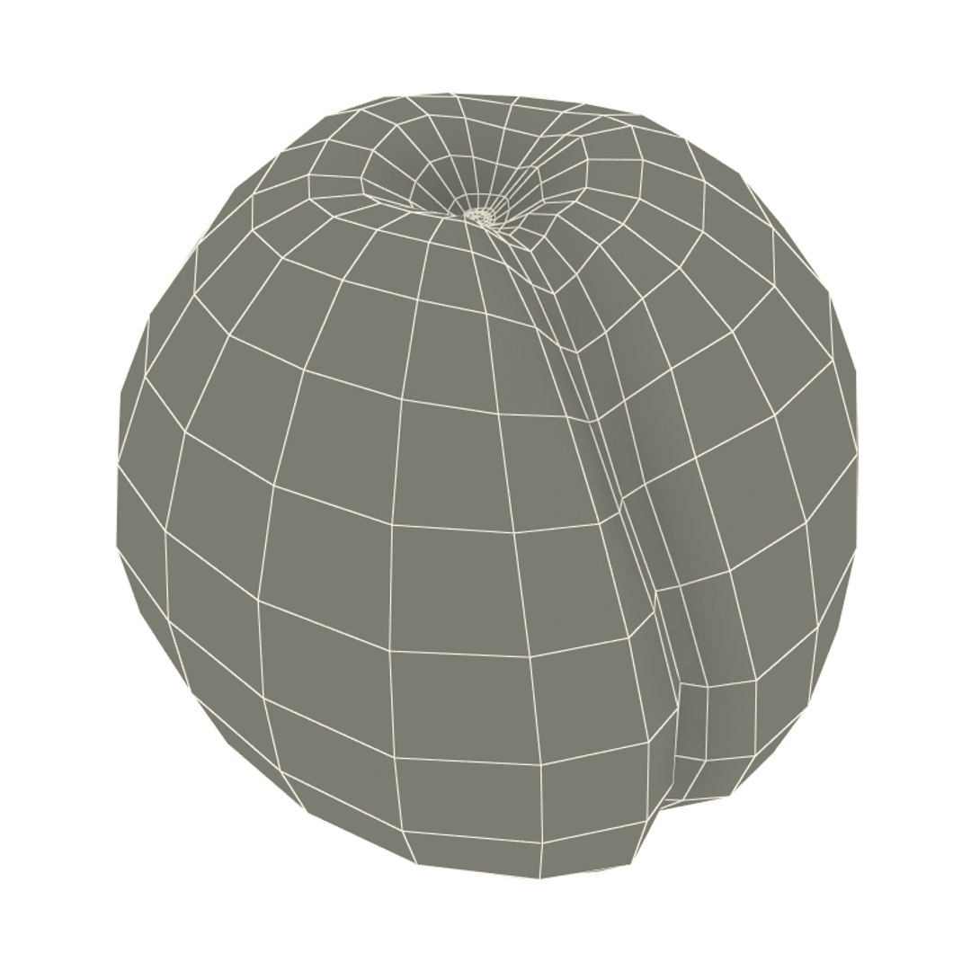 3d Model Peach Modelled