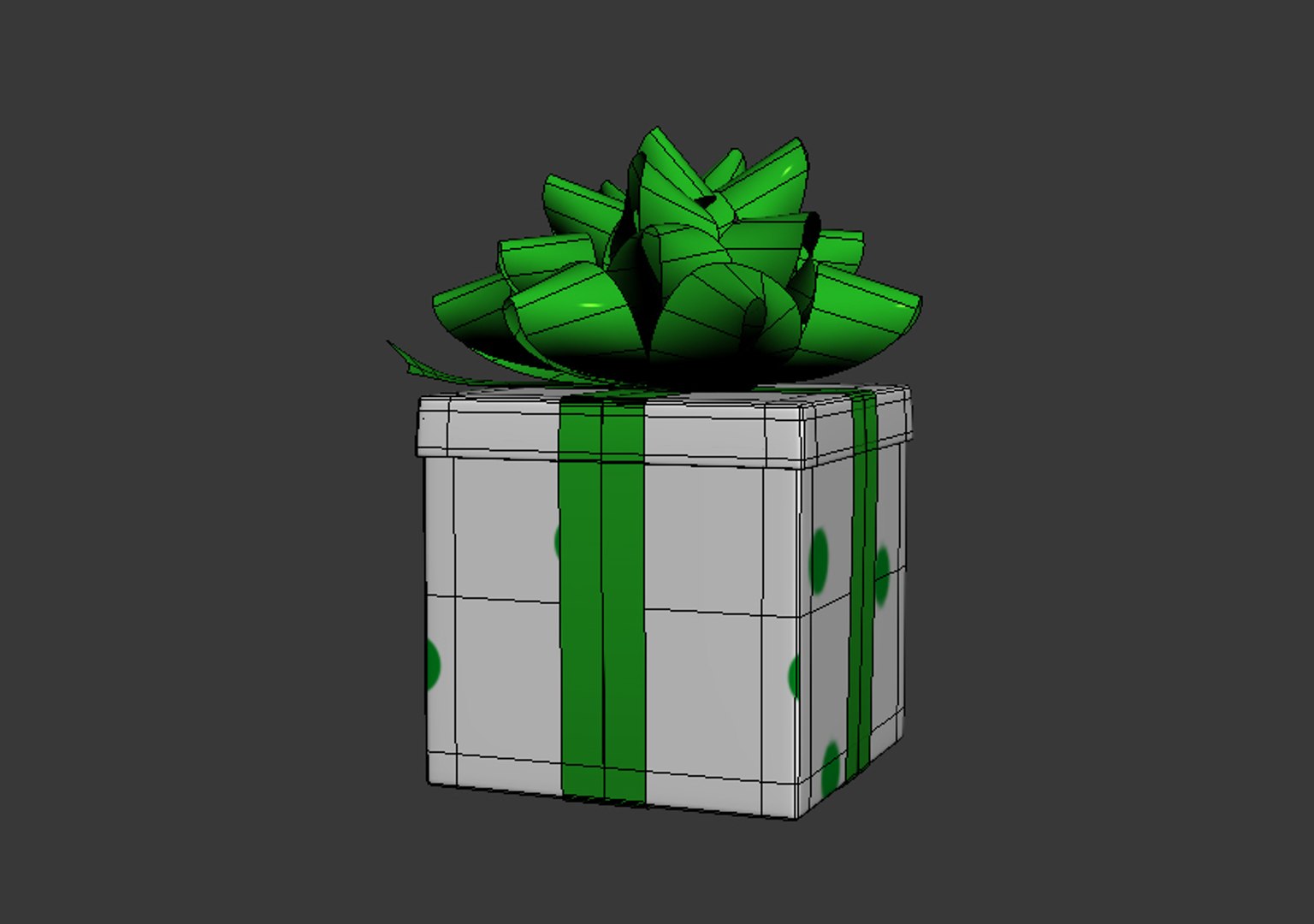 3d christmas present model