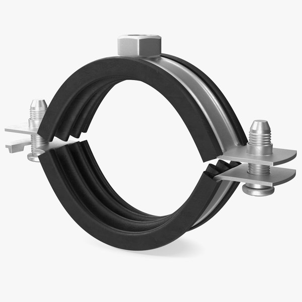 modelo 3d Abrazadera de tubo de acero inoxidable con inserto ...