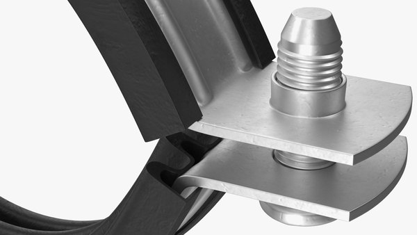 modelo 3d Abrazadera de tubo de acero inoxidable con inserto ...