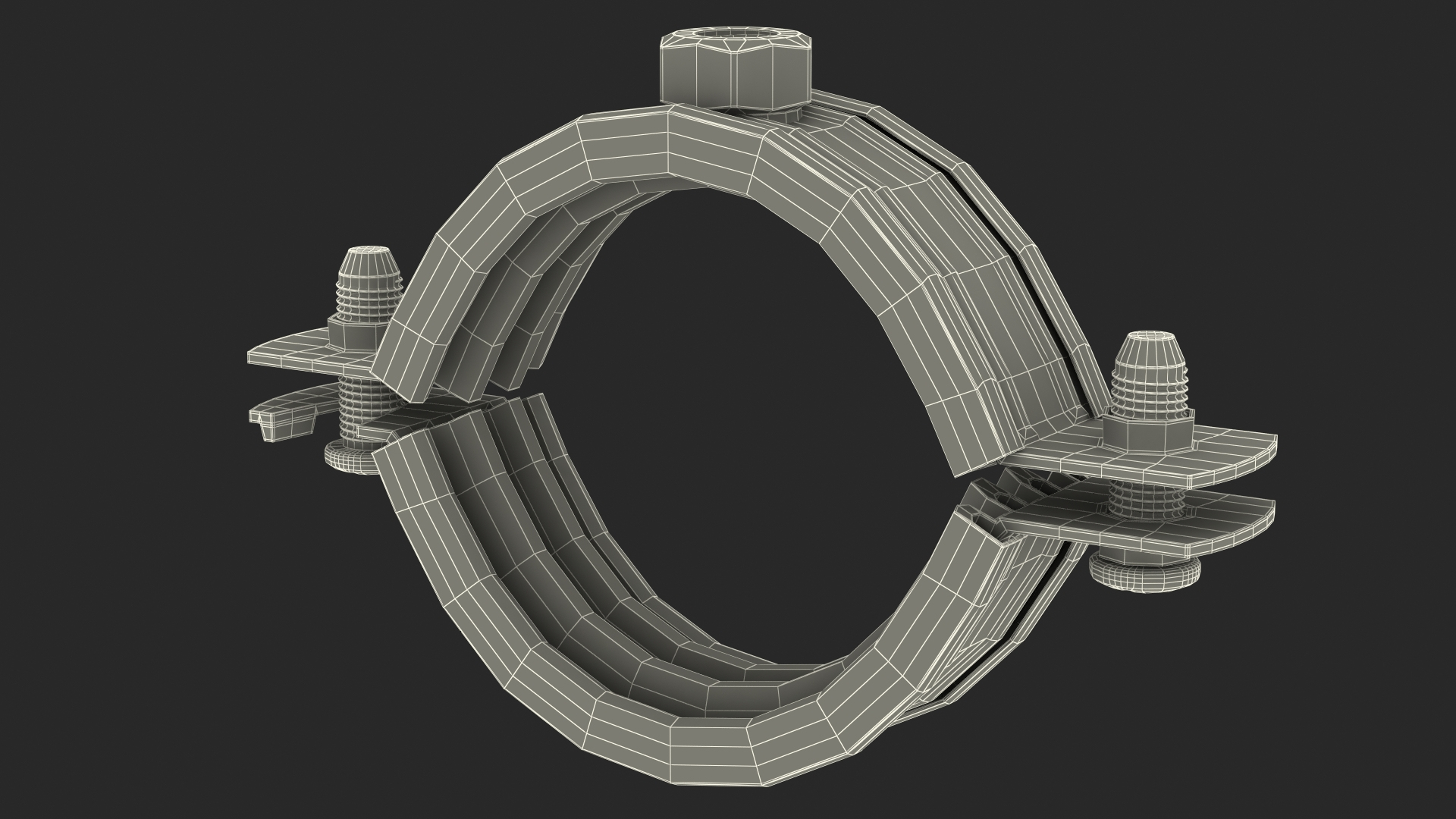 3D Stainless Steel Pipe Clamp With Insert Model - TurboSquid 1786433