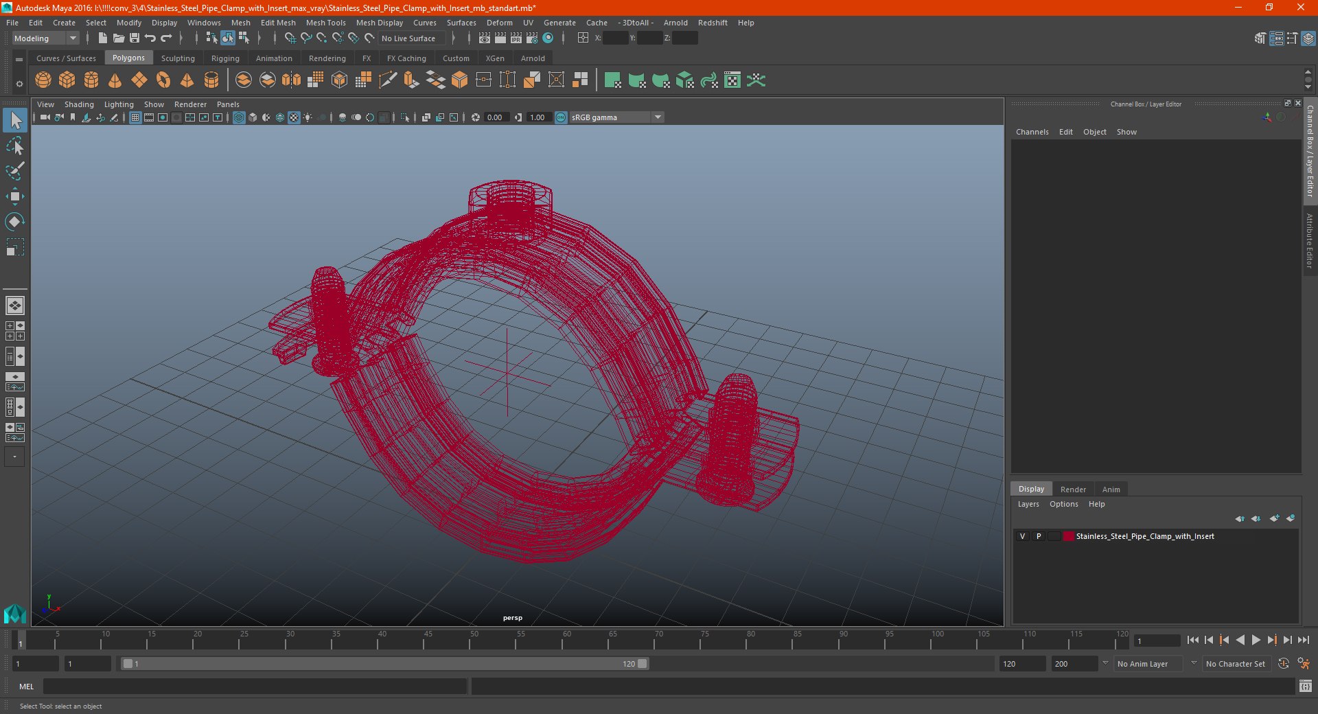 3D Stainless Steel Pipe Clamp With Insert Model - TurboSquid 1786433
