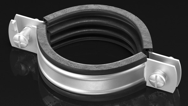 modelo 3d Abrazadera de tubo de acero inoxidable con inserto ...