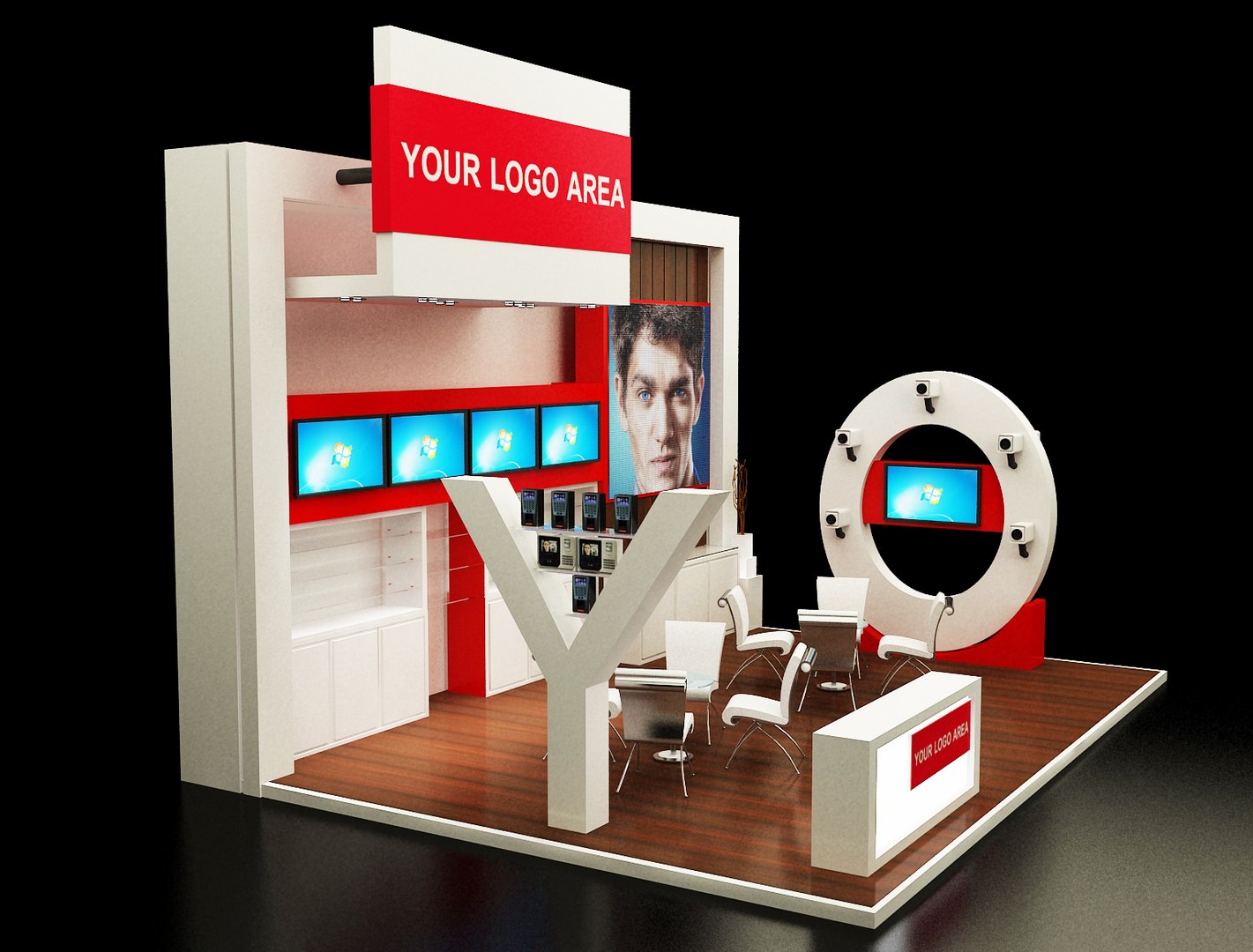 3D Stand Exhibition Booth - TurboSquid 1521958
