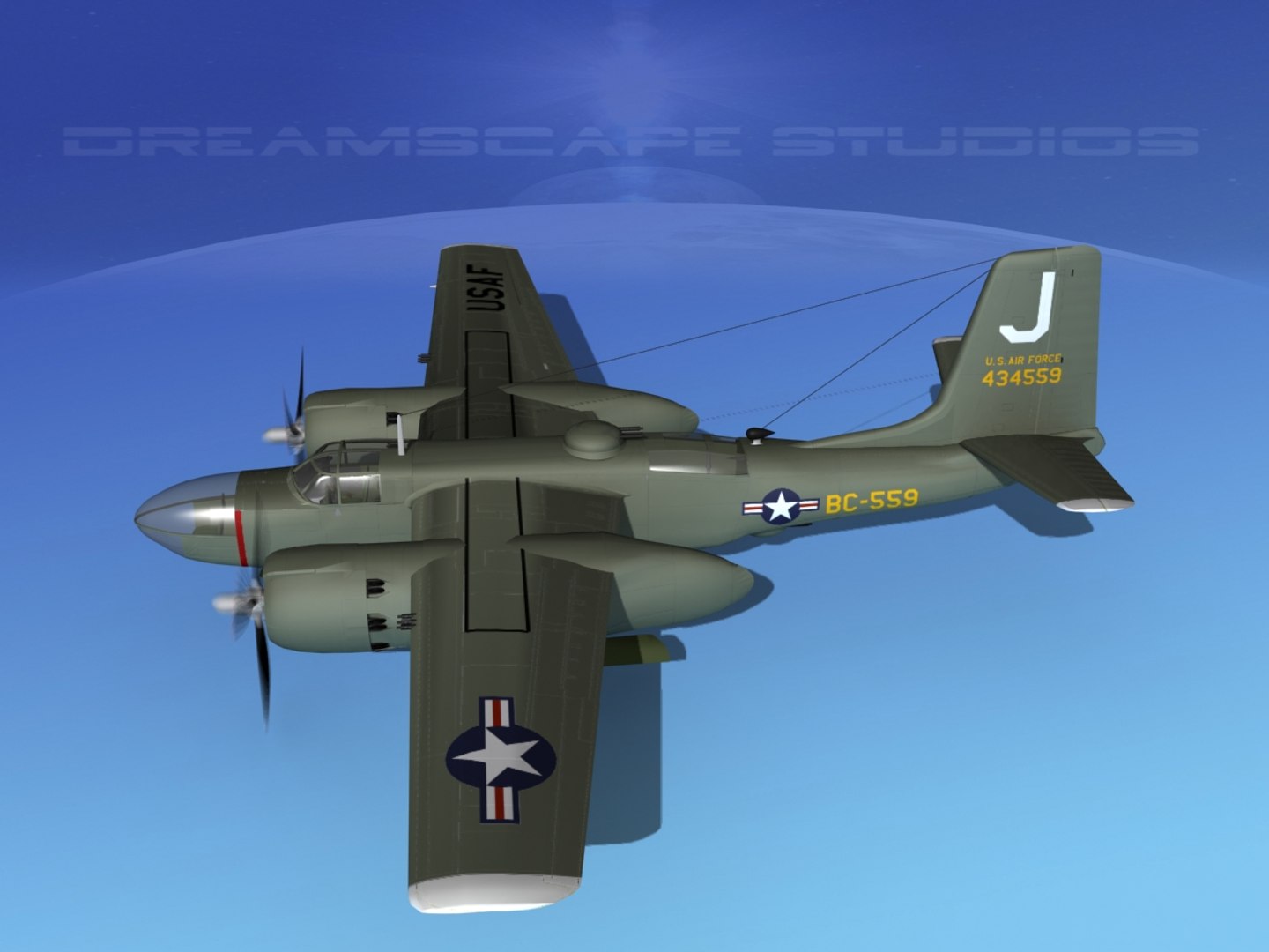 3d douglas b-26c b-26 bomber