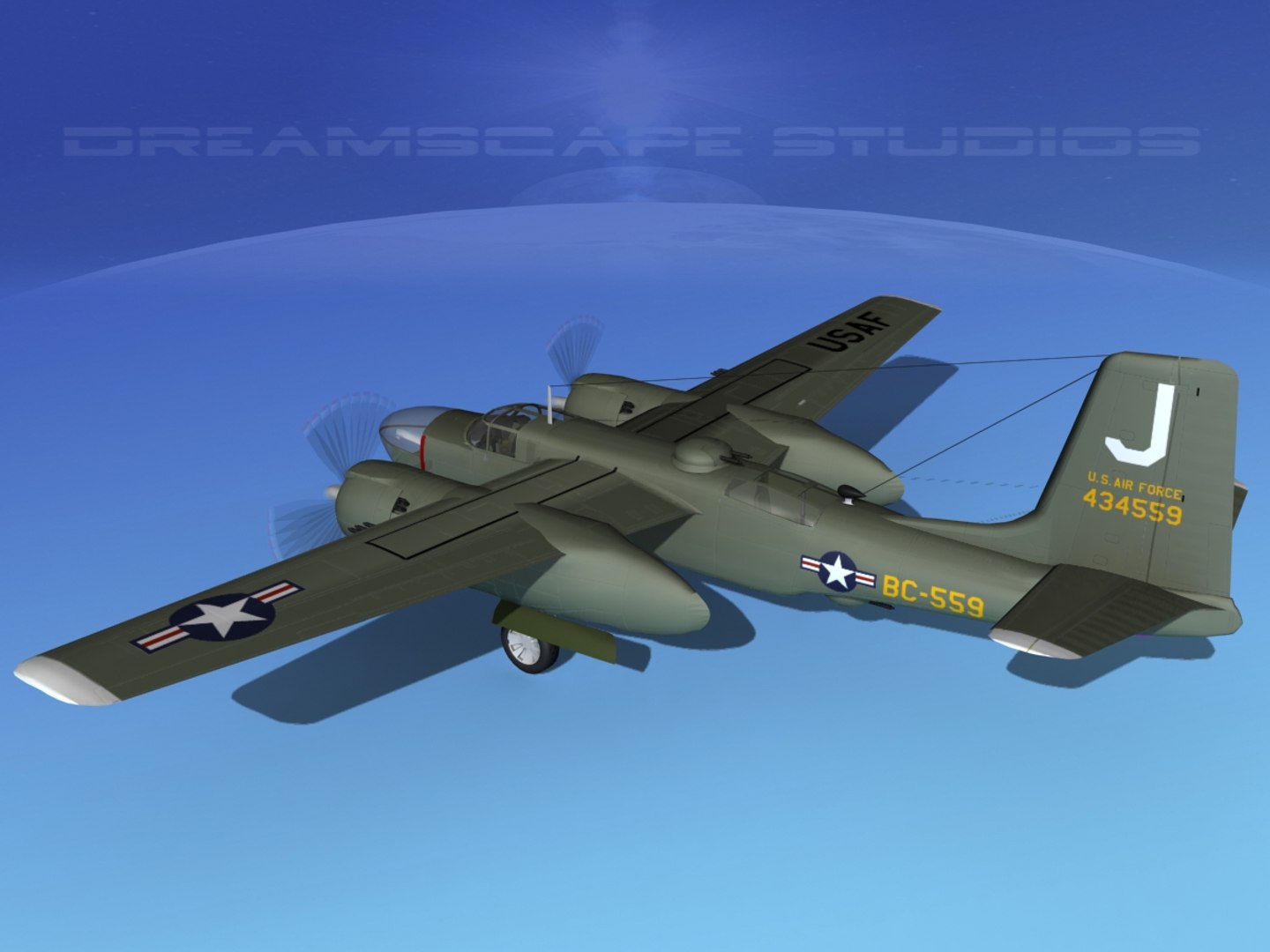 3d douglas b-26c b-26 bomber