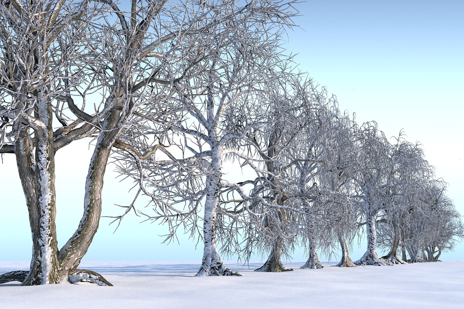 3D Winter Trees Pack 14 Model - TurboSquid 1351151
