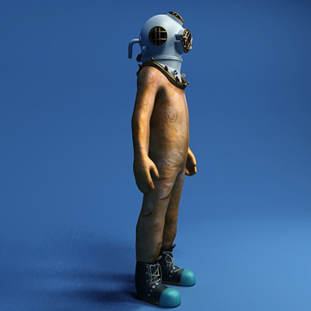 Diver Old Style 3d Model