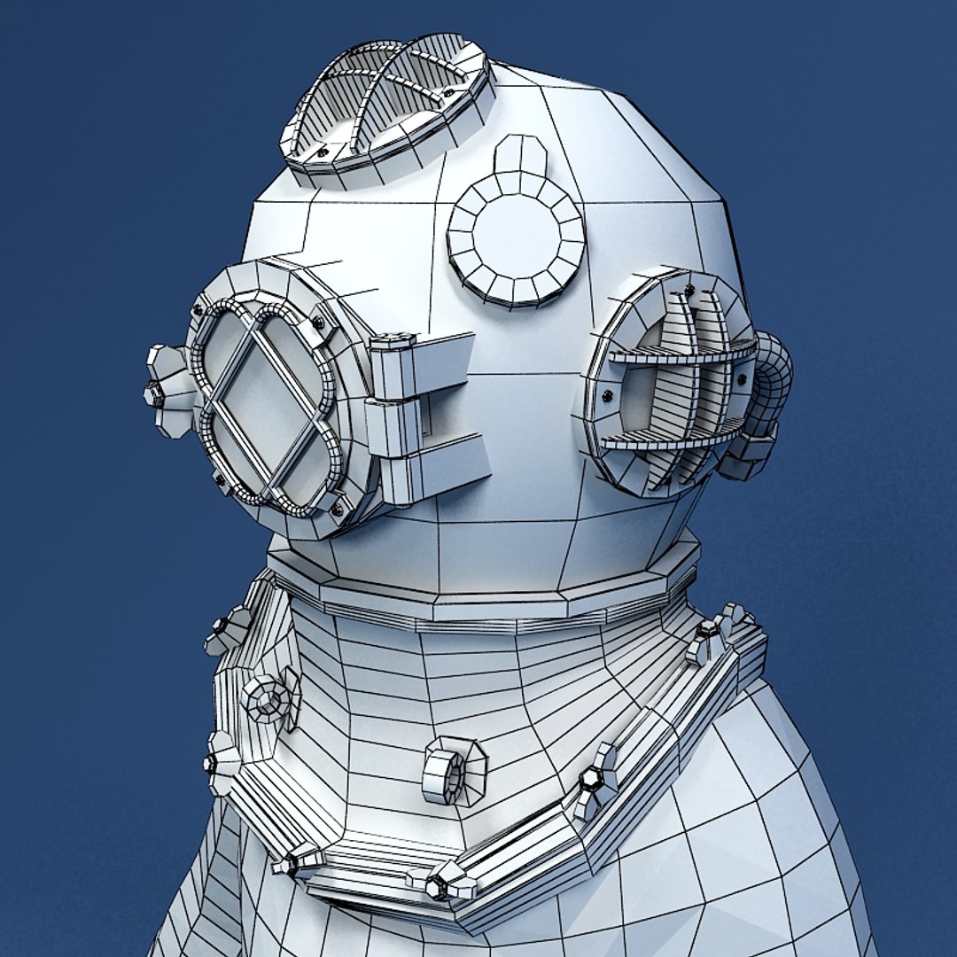Diver Old Style 3d Model