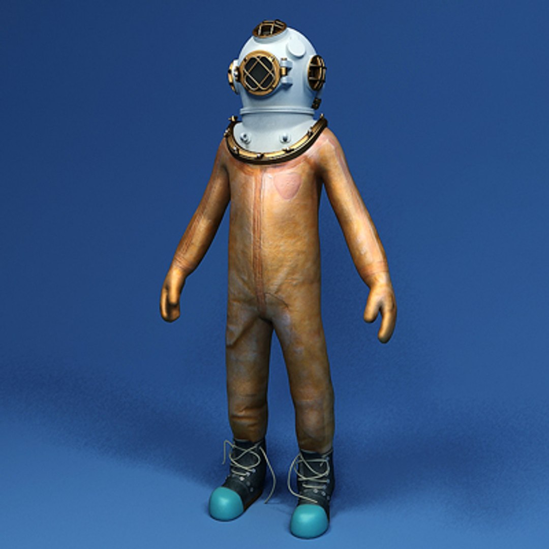 Diver Old Style 3d Model