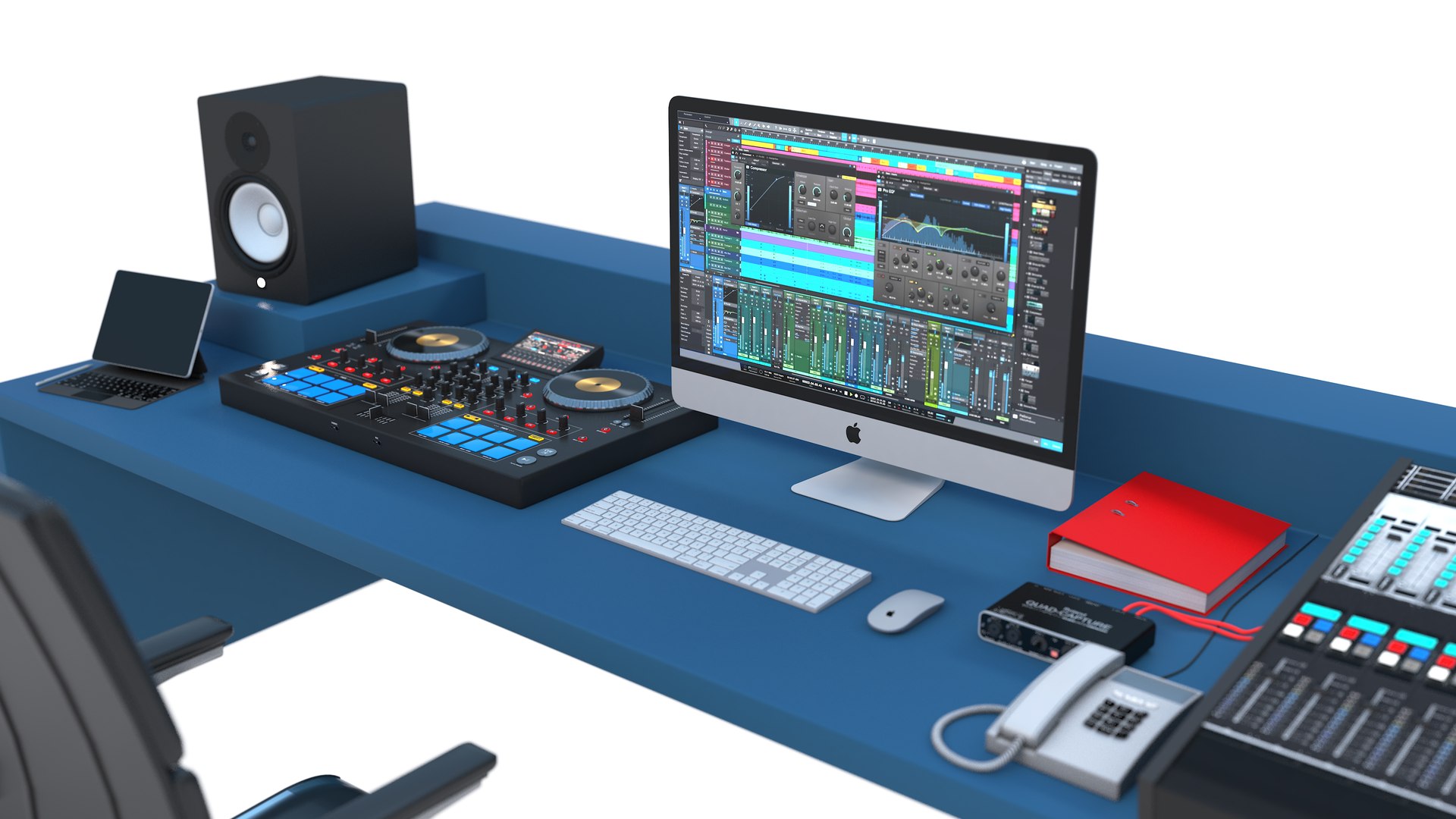 3D Music Studio Desk Collection - TurboSquid 2296614