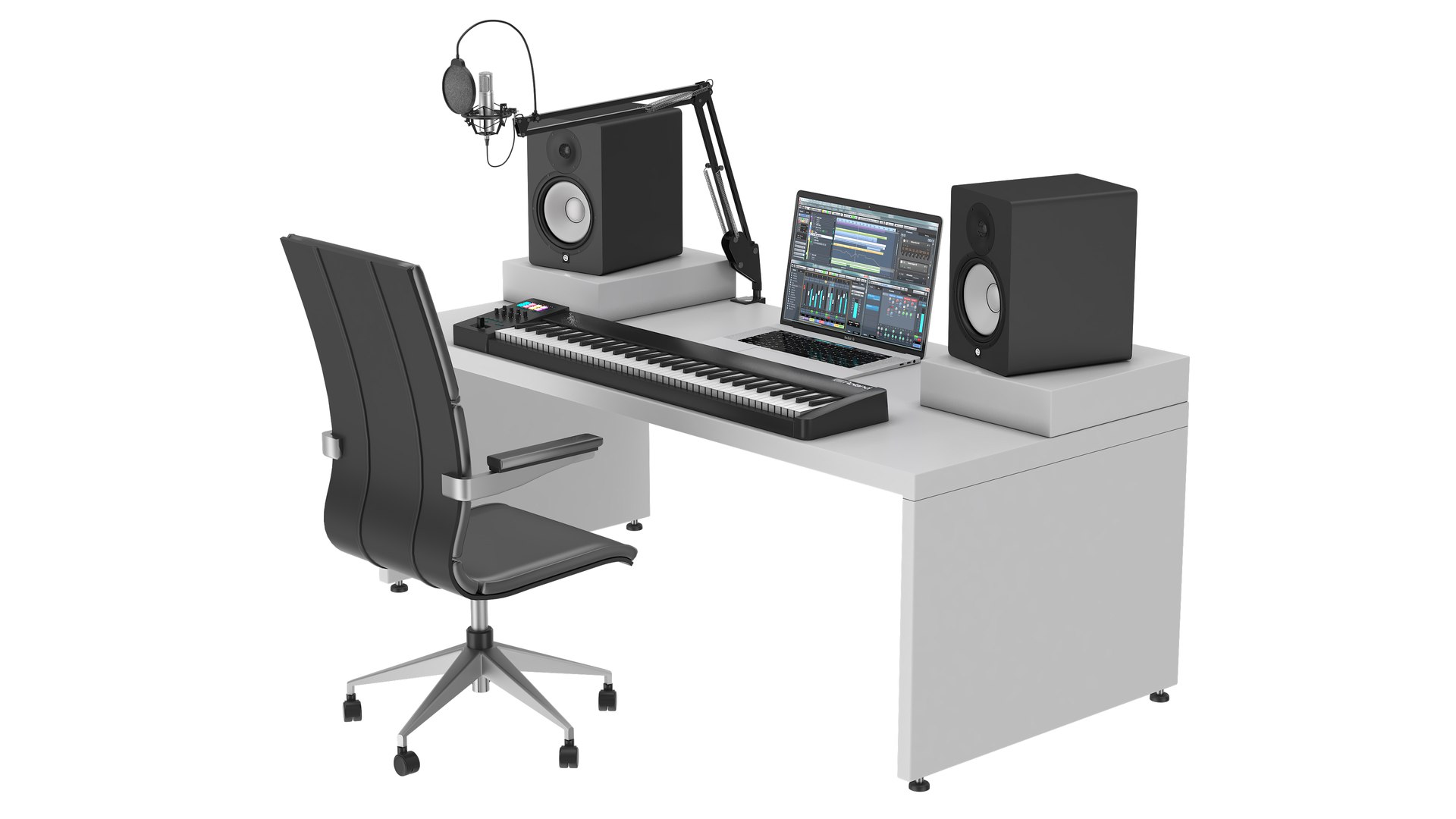 3D Music Studio Desk Collection - TurboSquid 2296614