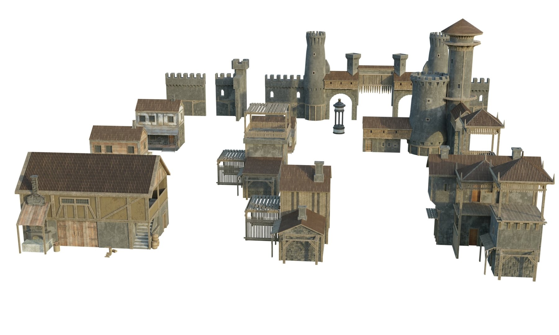 Medieval Castle Pack 3D - TurboSquid 1870596