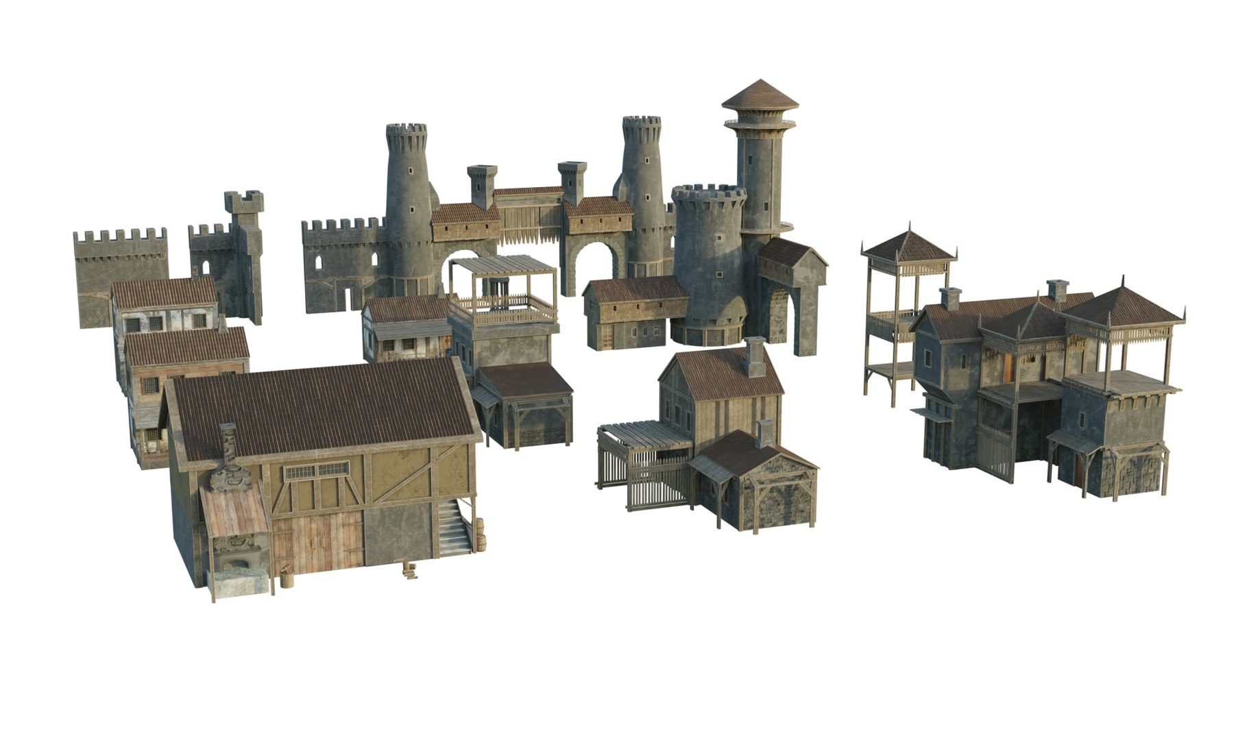Medieval Castle Pack 3D - TurboSquid 1870596