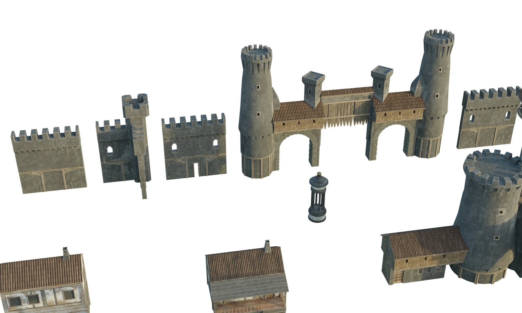 Medieval Castle Pack 3D - TurboSquid 1870596