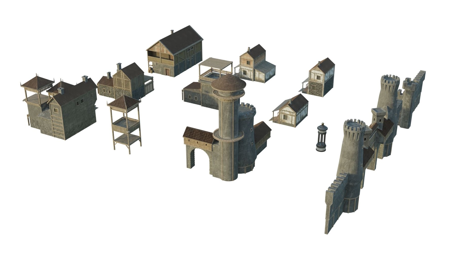 Medieval Castle Pack 3D - TurboSquid 1870596