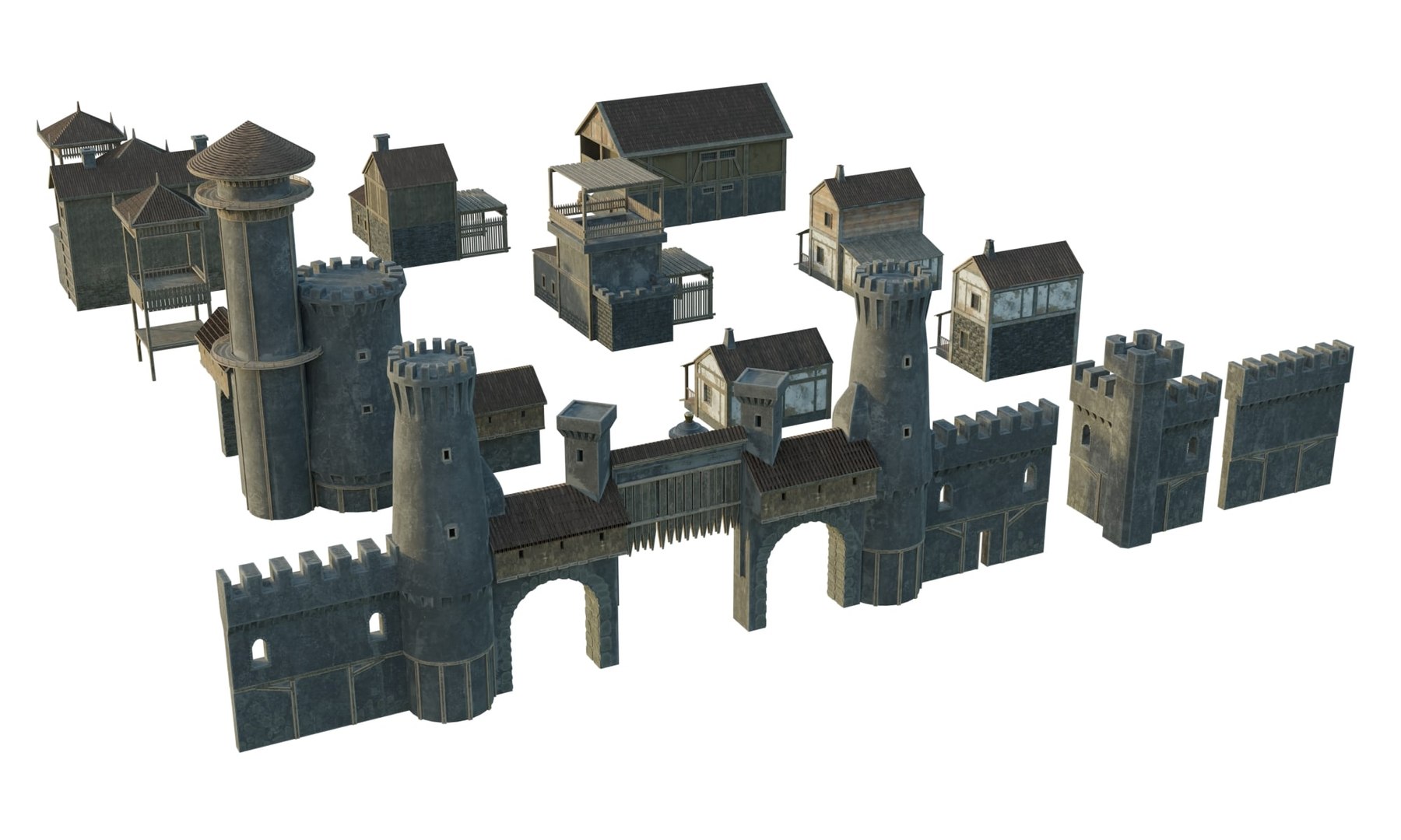 Medieval Castle Pack 3D - TurboSquid 1870596