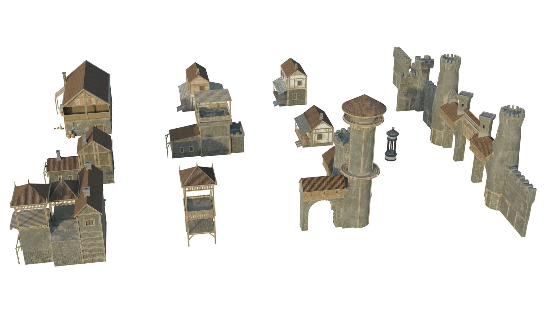 Medieval Castle Pack 3D - TurboSquid 1870596