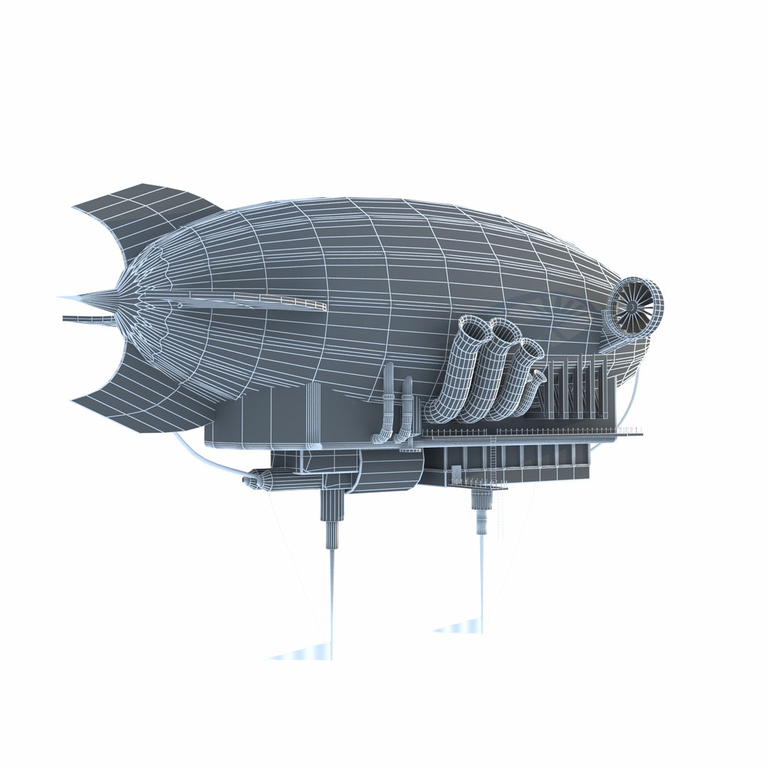 3d Model Steampunk Zeppelin
