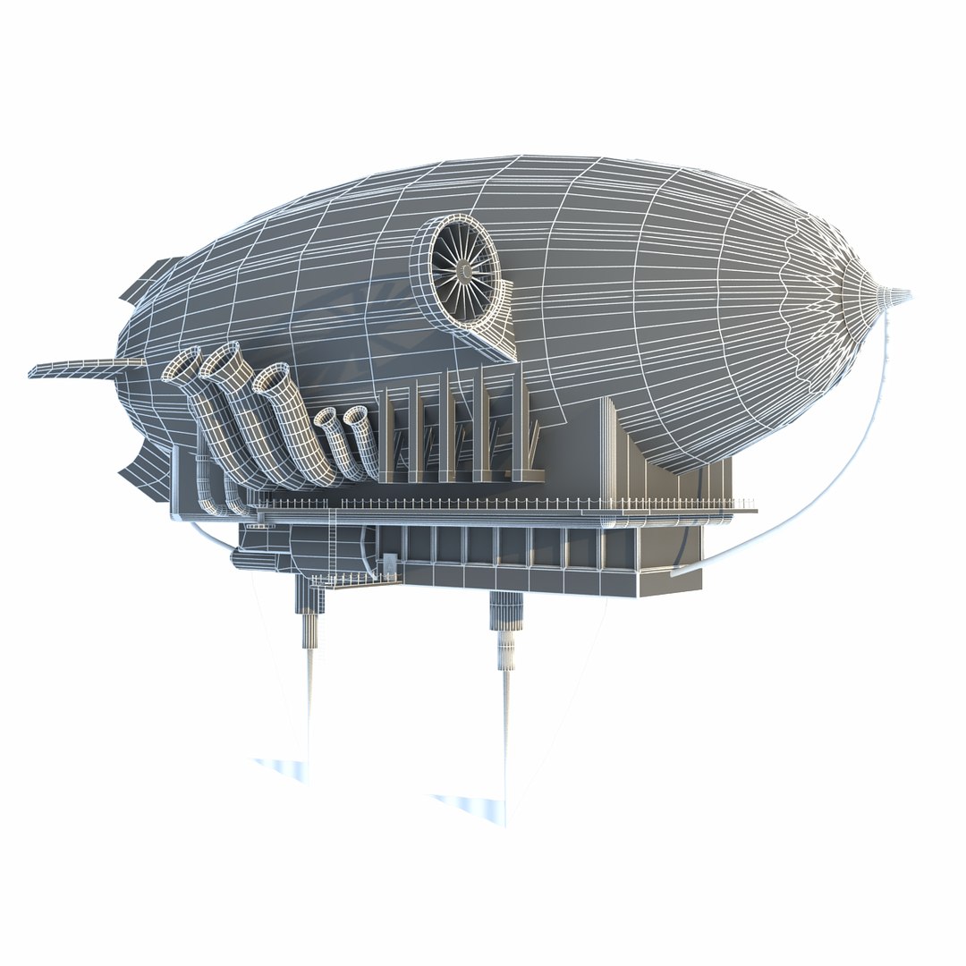 3d Model Steampunk Zeppelin
