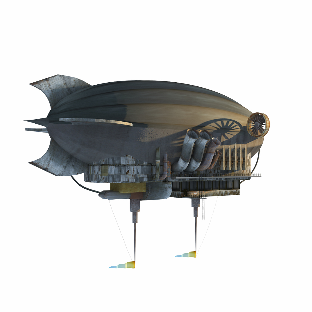 3d model steampunk zeppelin