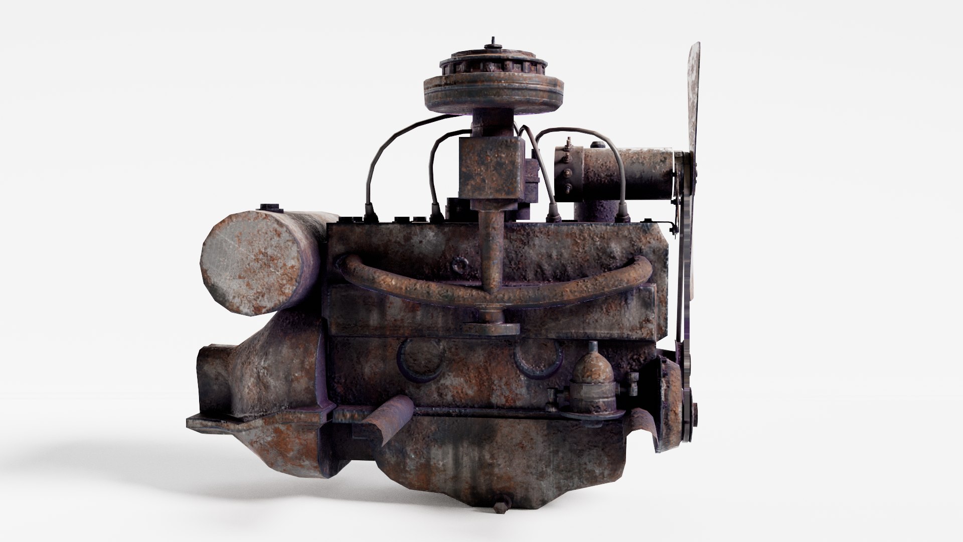 3D Vintage Car Inline Engine Vehicle Part Da1 Model - TurboSquid 1964168