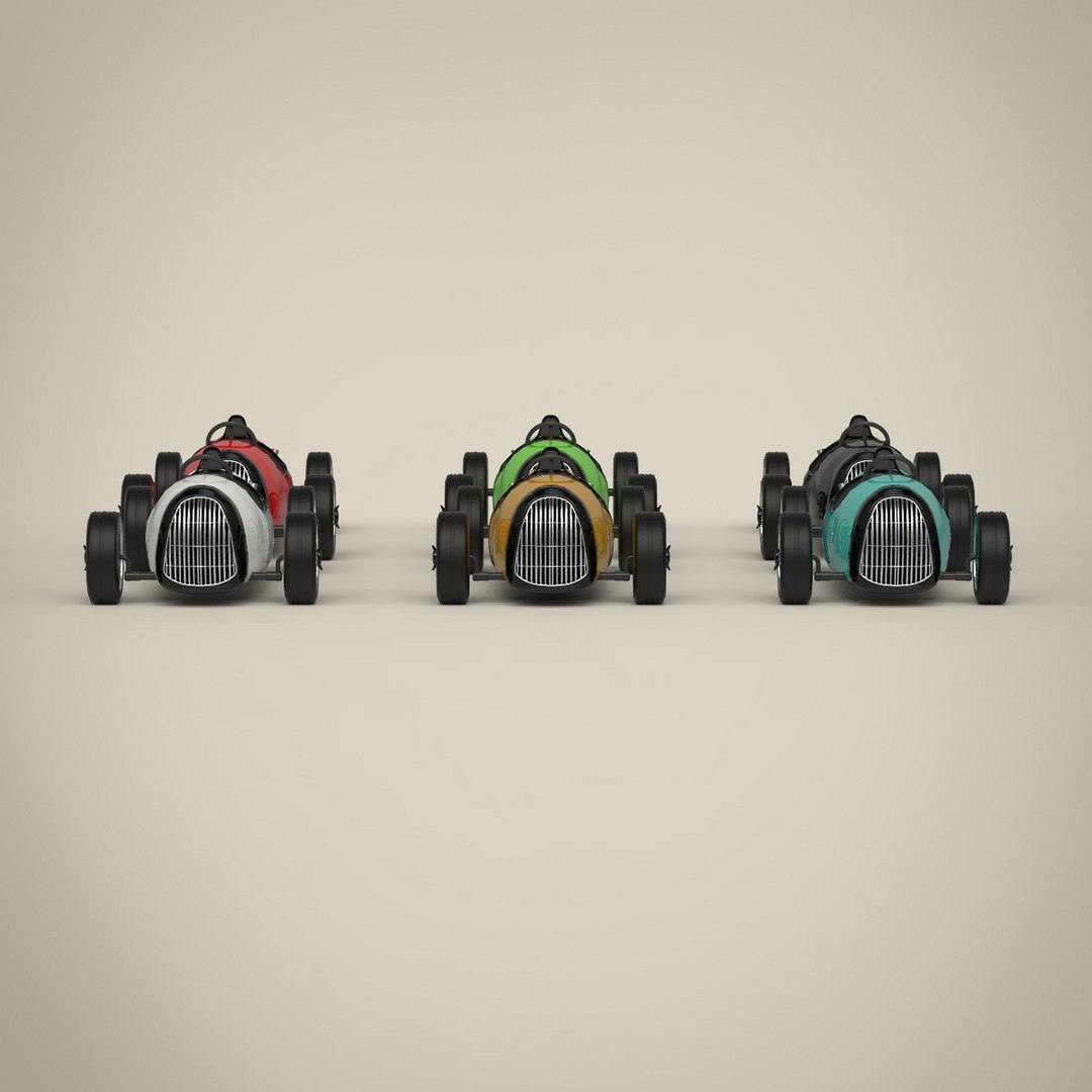 Vintage Racing Car Set 3D - TurboSquid 2130139